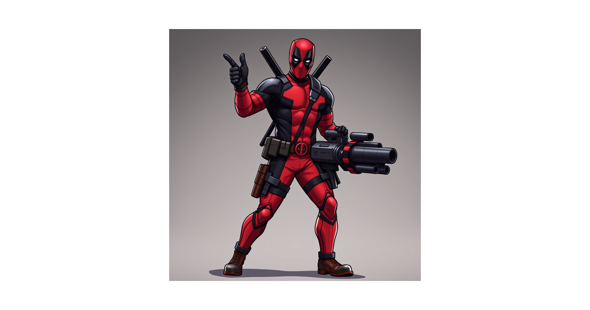 Deadpool Steps Into Action With | AI Vector Graphic