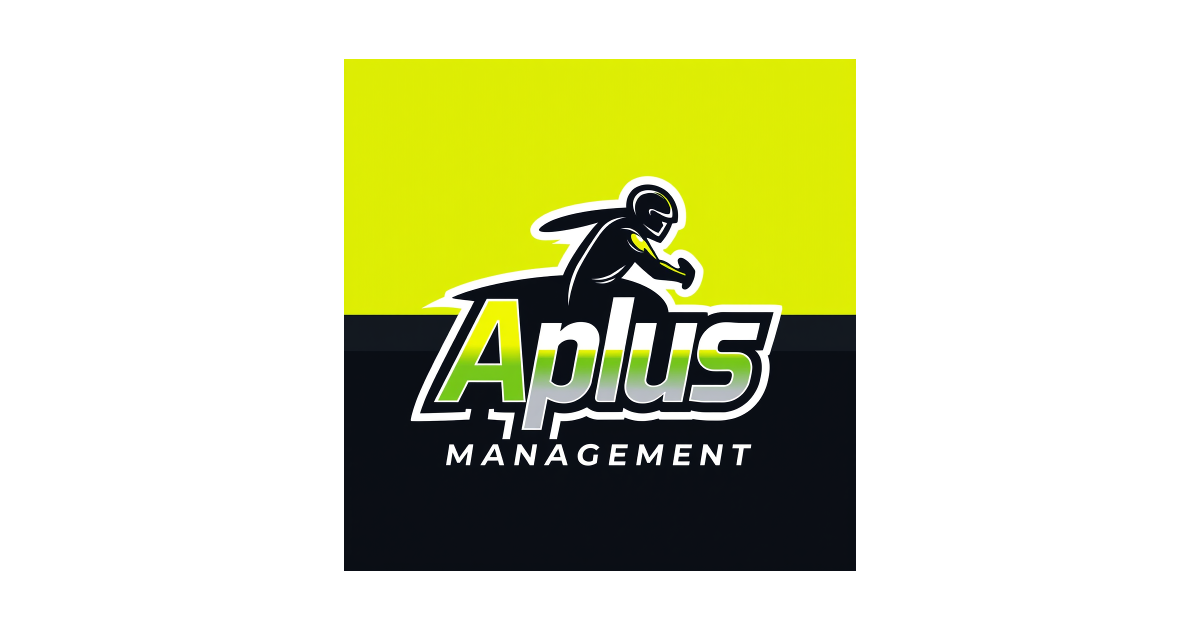 Logo Name Aplus Sports Management | AI Vector Graphic