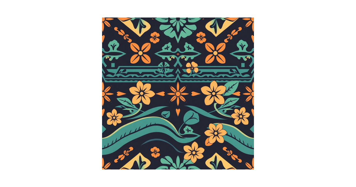 Polynesian Pattern With Geometric | AI Vector Graphic