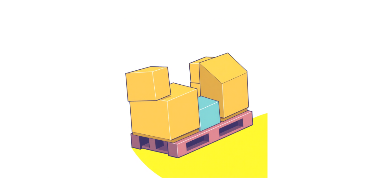 Pallet With Boxes, Vector, Digital | AI Vector Graphic