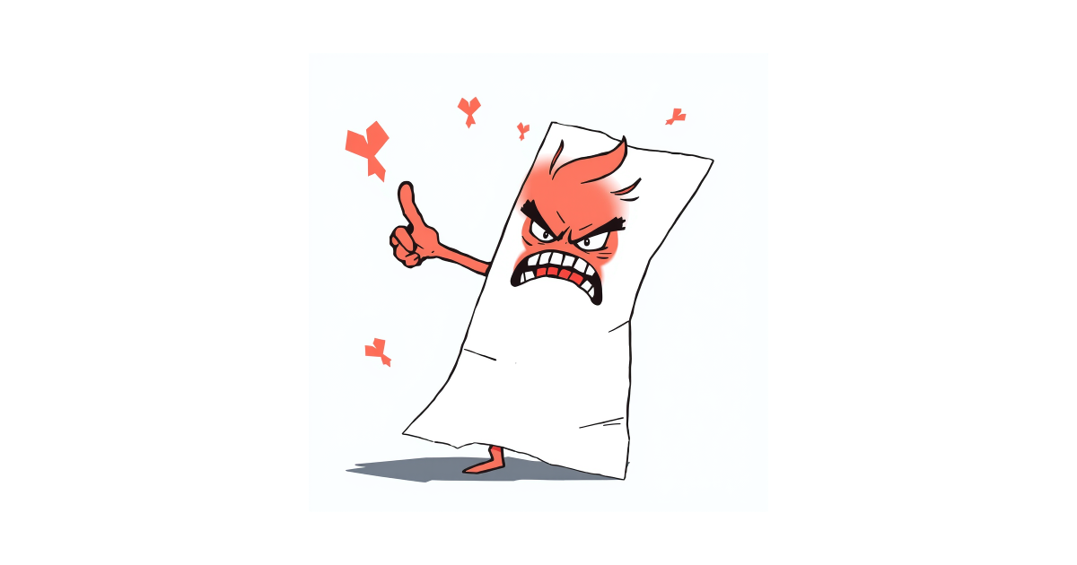 Angry Character As Some Paper, | AI Vector Graphic
