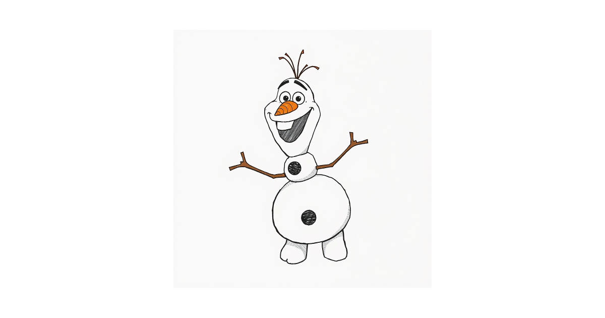 Olaf- A Snowman Character Of | AI Vector Graphic