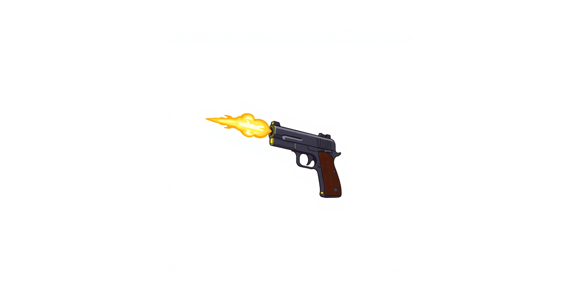 Gun Fire Only With No Background, | AI Vector Graphic