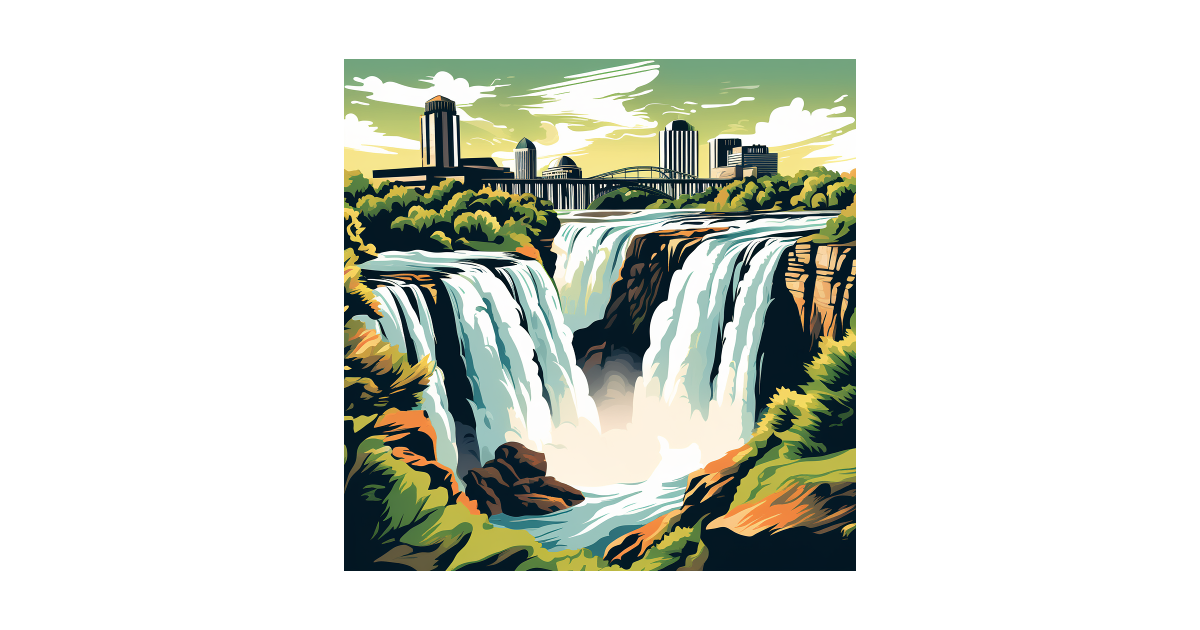 Vector Niagara Falls, Vector, | AI Vector Graphic