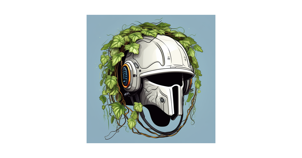 Cave Helmet With A Visor That Has | AI Vector Graphic