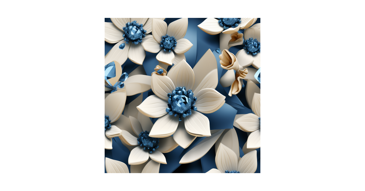 Uncanny Macroscopic Flowers, 3d | AI Vector Graphic